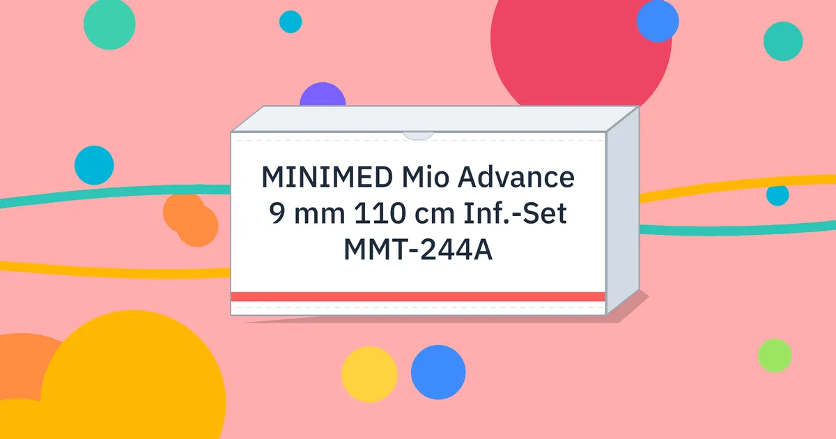 Symbolbild: Packung mit der Aufschrift MINIMED Mio Advance 9 mm 110 cm Inf.-Set MMT-244A (PZN 16806171) – Verfügbarkeit und Bezug in Apotheken in Frankfurt am Main