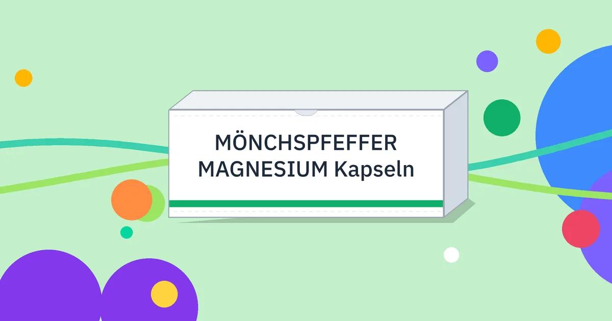 Symbolbild: Packung mit der Aufschrift MÖNCHSPFEFFER MAGNESIUM Kapseln (PZN 18295042) – Verfügbarkeit und Bezug in Apotheken in Frankfurt am Main