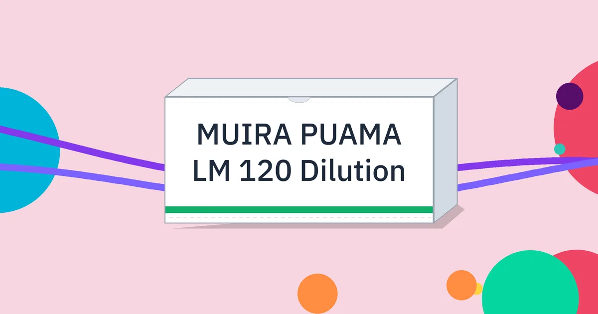 Symbolbild: Packung mit der Aufschrift MUIRA PUAMA LM 120 Dilution (PZN 13611515) – Verfügbarkeit und Bezug in Apotheken in Frankfurt am Main