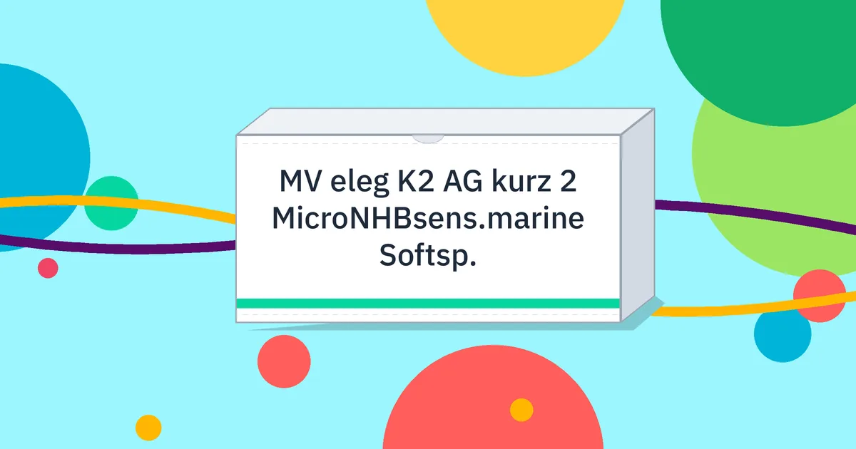 Symbolbild: Packung mit der Aufschrift MV eleg K2 AG kurz 2 MicroNHBsens.marine Softsp. (PZN 15710517) – Verfügbarkeit und Bezug in Apotheken in Frankfurt am Main