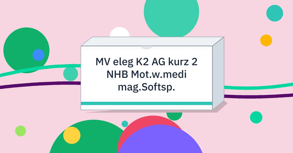 Symbolbild: Packung mit der Aufschrift MV eleg K2 AG kurz 2 NHB Mot.w.medi mag.Softsp. (PZN 15712723) – Verfügbarkeit und Bezug in Apotheken in Frankfurt am Main