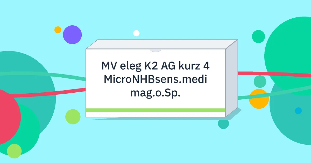 Symbolbild: Packung mit der Aufschrift MV eleg K2 AG kurz 4 MicroNHBsens.medi mag.o.Sp. (PZN 15709796) – Verfügbarkeit und Bezug in Apotheken in Frankfurt am Main
