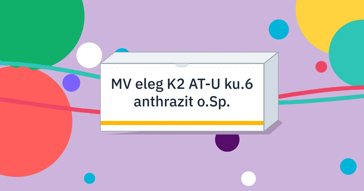 Symbolbild: Packung mit der Aufschrift MV eleg K2 AT-U ku.6 anthrazit o.Sp. (PZN 00643560) – Verfügbarkeit und Bezug in Apotheken in Frankfurt am Main