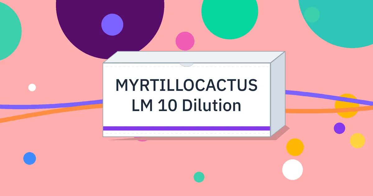 Symbolbild: Packung mit der Aufschrift MYRTILLOCACTUS LM 10 Dilution (PZN 13613000) – Verfügbarkeit und Bezug in Apotheken in Frankfurt am Main