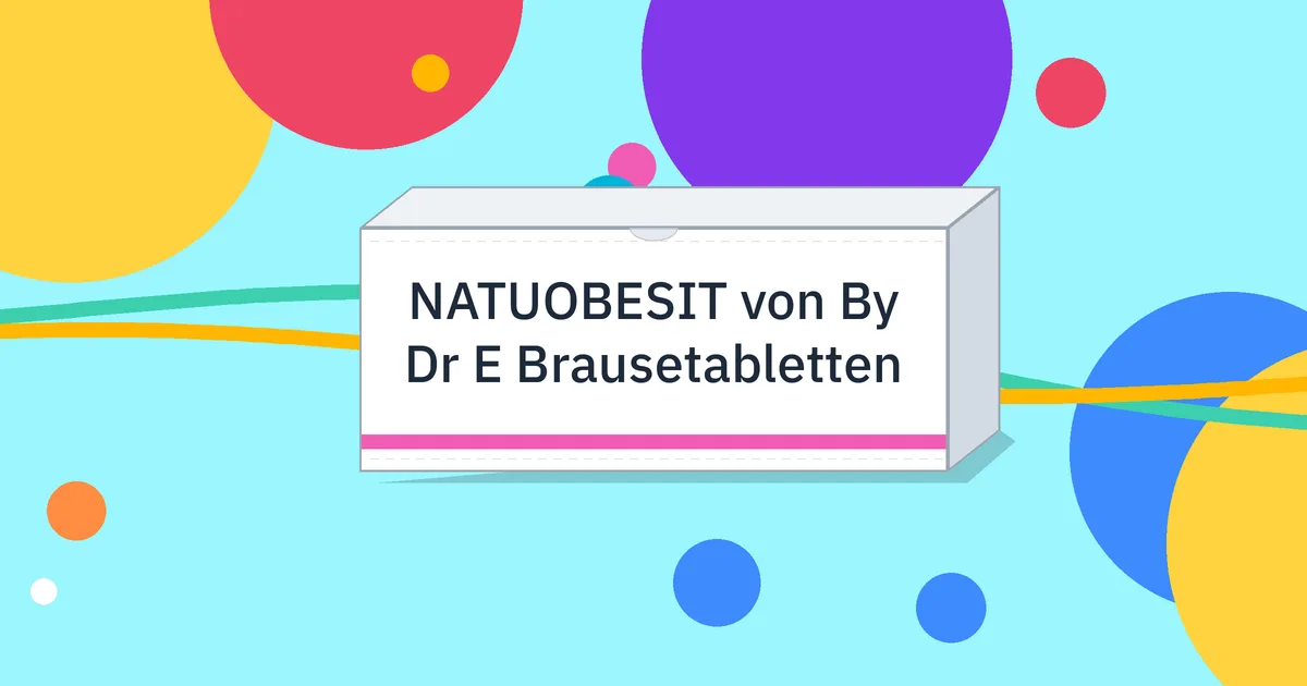 Symbolbild: Packung mit der Aufschrift NATUOBESIT von By Dr E Brausetabletten (PZN 10557347) – Verfügbarkeit und Bezug in Apotheken in Frankfurt am Main