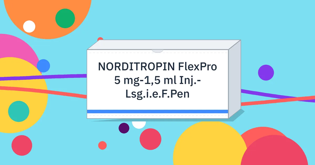 Symbolbild: Packung mit der Aufschrift NORDITROPIN FlexPro 5 mg-1,5 ml Inj.-Lsg.i.e.F.Pen (PZN 17154115) – Verfügbarkeit und Bezug in Apotheken in Frankfurt am Main