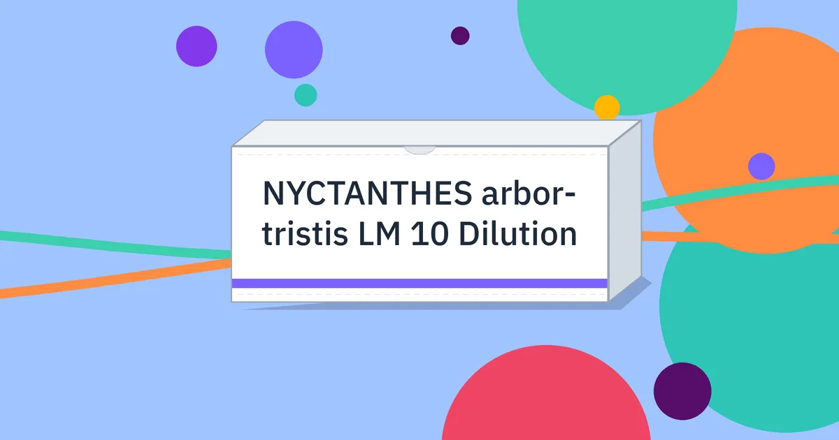 Symbolbild: Packung mit der Aufschrift NYCTANTHES arbor-tristis LM 10 Dilution (PZN 13620945) – Verfügbarkeit und Bezug in Apotheken in Frankfurt am Main