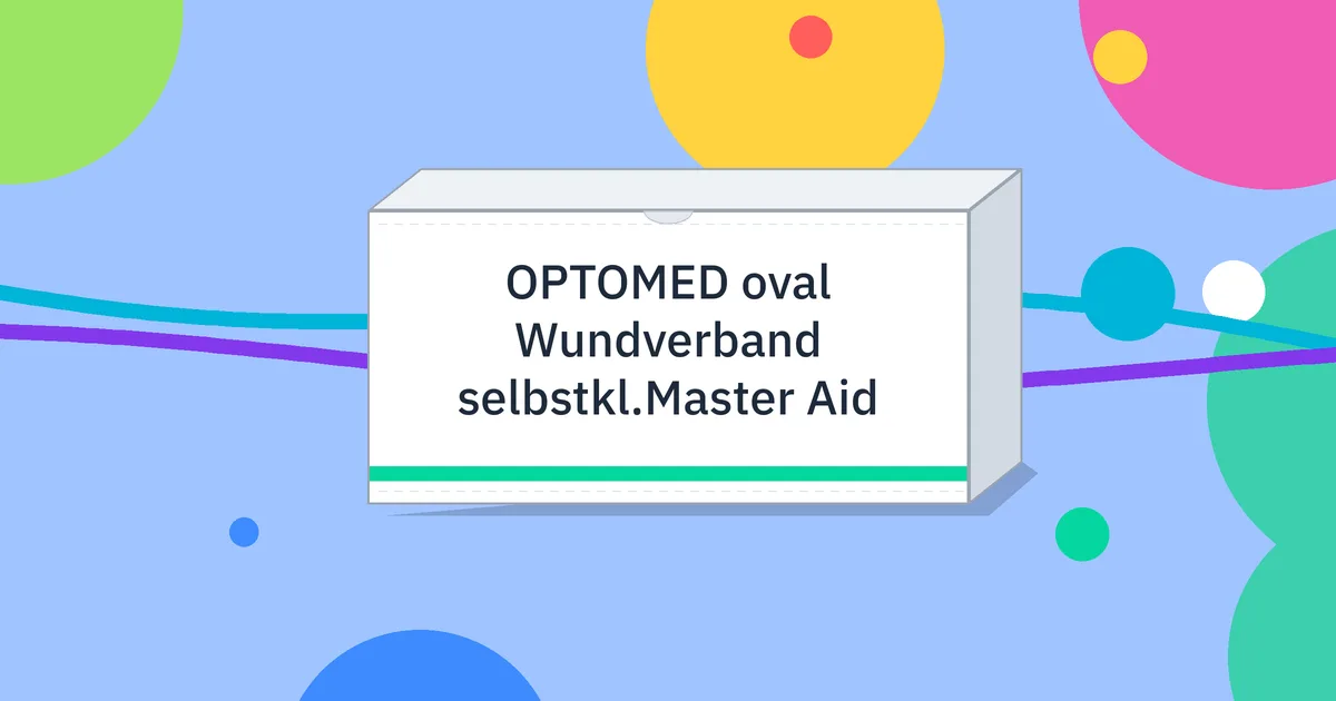 Symbolbild: Packung mit der Aufschrift OPTOMED oval Wundverband selbstkl.Master Aid (PZN 20128653) – Verfügbarkeit und Bezug in Apotheken in Frankfurt am Main