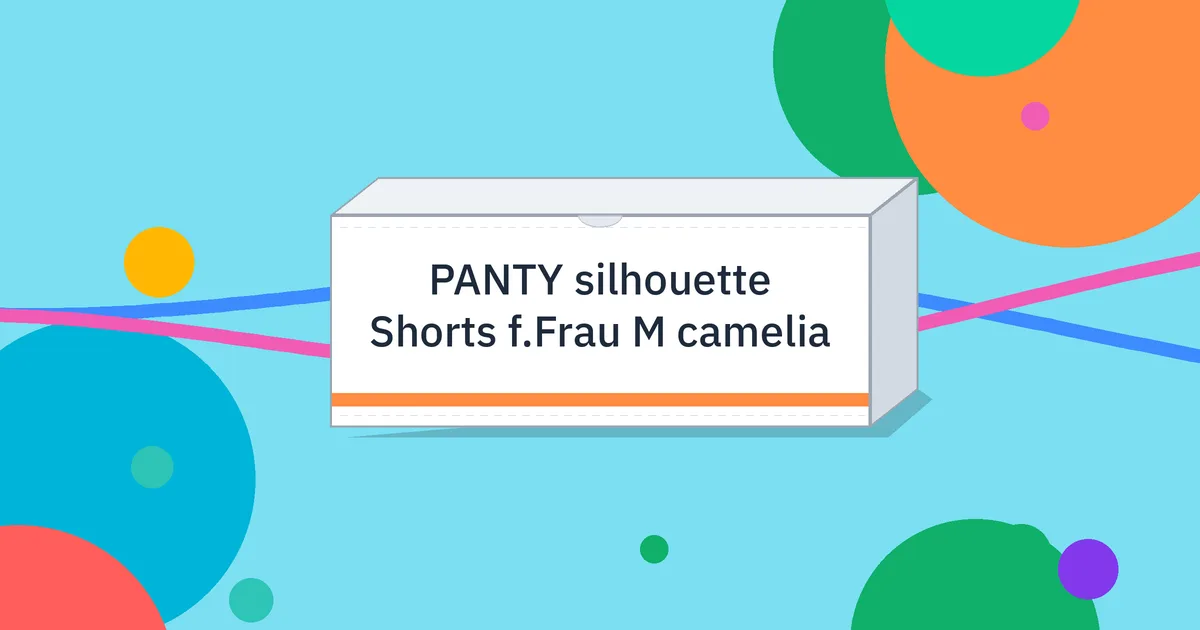 Symbolbild: Packung mit der Aufschrift PANTY silhouette Shorts f.Frau M camelia (PZN 16192088) – Verfügbarkeit und Bezug in Apotheken in Frankfurt am Main