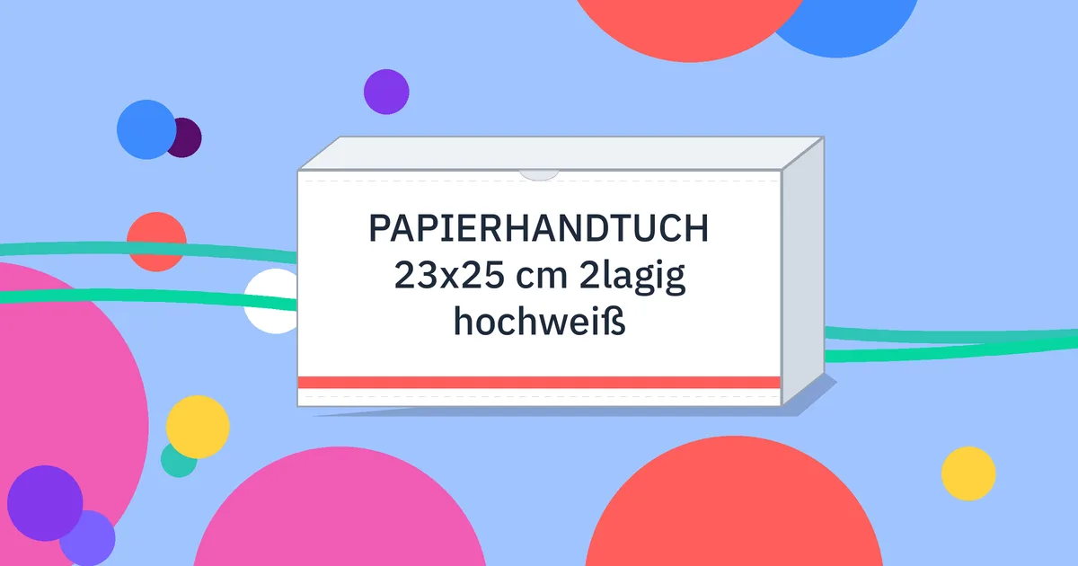 Symbolbild: Packung mit der Aufschrift PAPIERHANDTUCH 23x25 cm 2lagig hochweiß (PZN 10075915) – Verfügbarkeit und Bezug in Apotheken in Frankfurt am Main