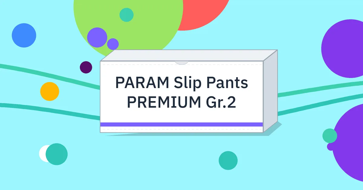 Symbolbild: Packung mit der Aufschrift PARAM Slip Pants PREMIUM Gr.2 (PZN 18404264) – Verfügbarkeit und Bezug in Apotheken in Frankfurt am Main
