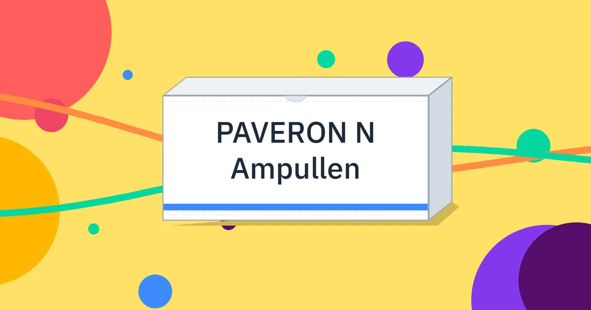 Symbolbild: Packung mit der Aufschrift PAVERON N Ampullen (PZN 02748990) – Verfügbarkeit und Bezug in Apotheken in Frankfurt am Main