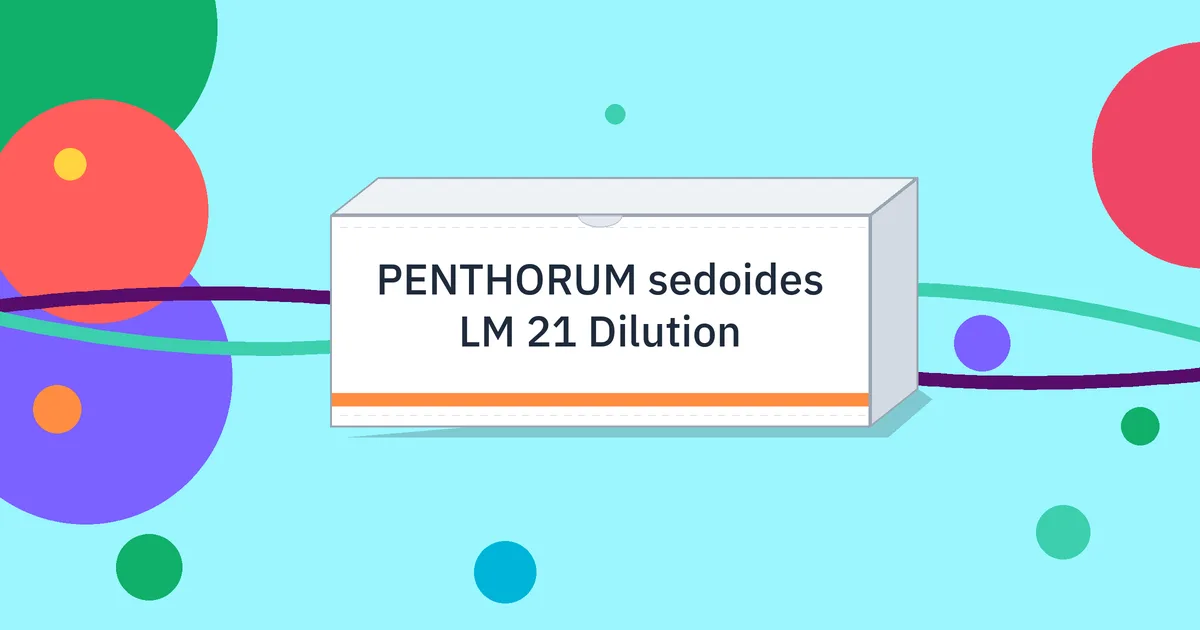 Symbolbild: Packung mit der Aufschrift PENTHORUM sedoides LM 21 Dilution (PZN 13634752) – Verfügbarkeit und Bezug in Apotheken in Frankfurt am Main