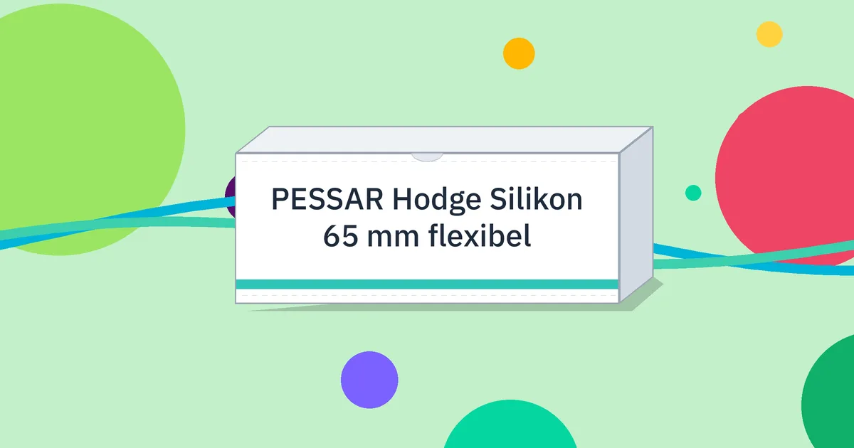 Symbolbild: Packung mit der Aufschrift PESSAR Hodge Silikon 65 mm flexibel (PZN 02442713) – Verfügbarkeit und Bezug in Apotheken in Frankfurt am Main