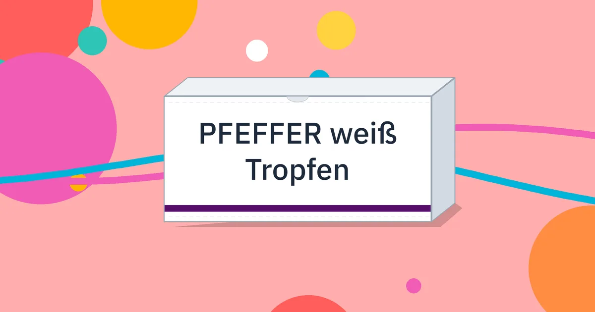 Symbolbild: Packung mit der Aufschrift PFEFFER weiß Tropfen (PZN 15191767) – Verfügbarkeit und Bezug in Apotheken in Frankfurt am Main
