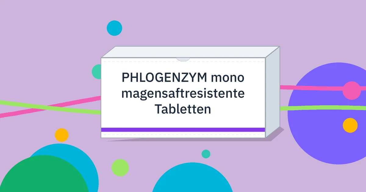 Symbolbild: Packung mit der Aufschrift PHLOGENZYM mono magensaftresistente Tabletten (PZN 05386317) – Verfügbarkeit und Bezug in Apotheken in Frankfurt am Main