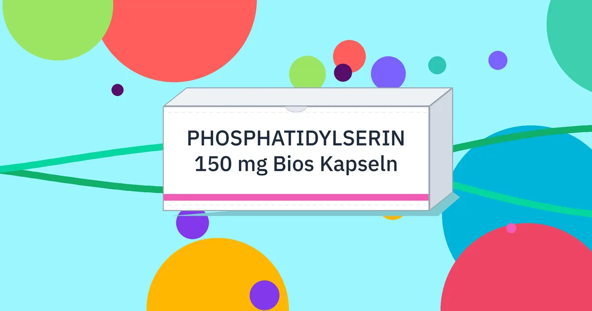 Symbolbild: Packung mit der Aufschrift PHOSPHATIDYLSERIN 150 mg Bios Kapseln (PZN 09324833) – Verfügbarkeit und Bezug in Apotheken in Frankfurt am Main