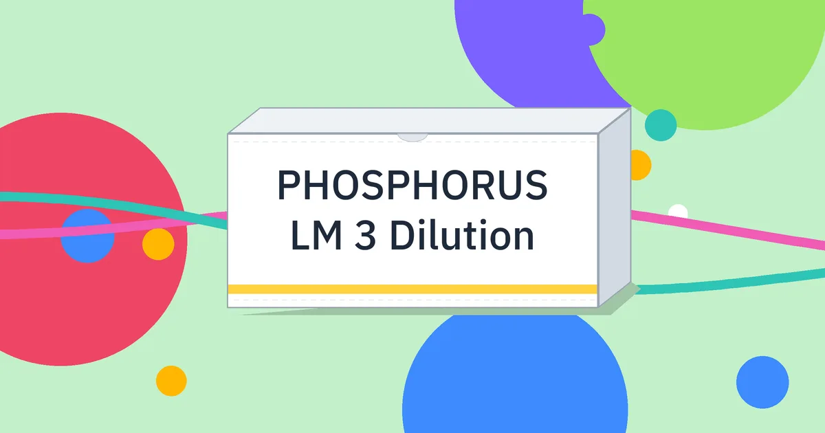 Symbolbild: Packung mit der Aufschrift PHOSPHORUS LM 3 Dilution (PZN 13033969) – Verfügbarkeit und Bezug in Apotheken in Frankfurt am Main