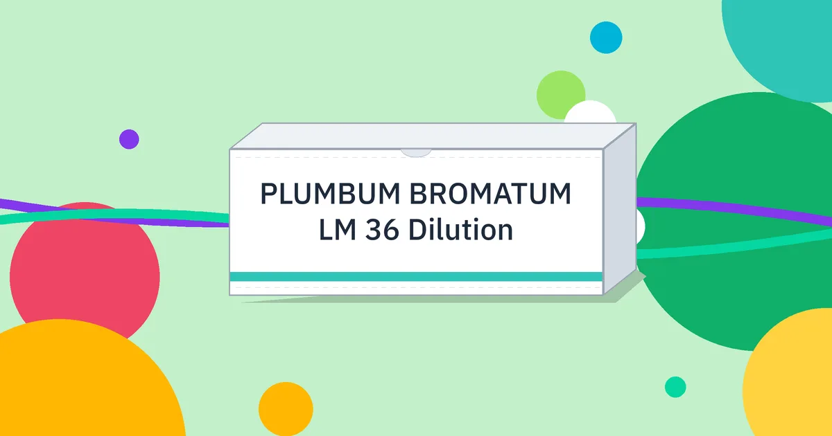 Symbolbild: Packung mit der Aufschrift PLUMBUM BROMATUM LM 36 Dilution (PZN 13039989) – Verfügbarkeit und Bezug in Apotheken in Frankfurt am Main