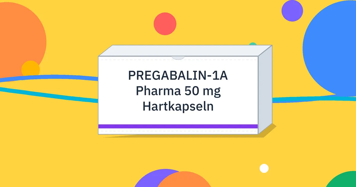 Symbolbild: Packung mit der Aufschrift PREGABALIN-1A Pharma 50 mg Hartkapseln (PZN 10973040) – Verfügbarkeit und Bezug in Apotheken in Frankfurt am Main