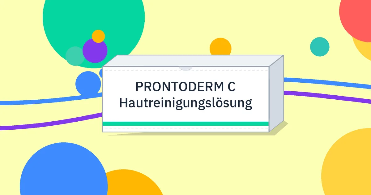 Symbolbild: Packung mit der Aufschrift PRONTODERM C Hautreinigungslösung (PZN 15566055) – Verfügbarkeit und Bezug in Apotheken in Frankfurt am Main