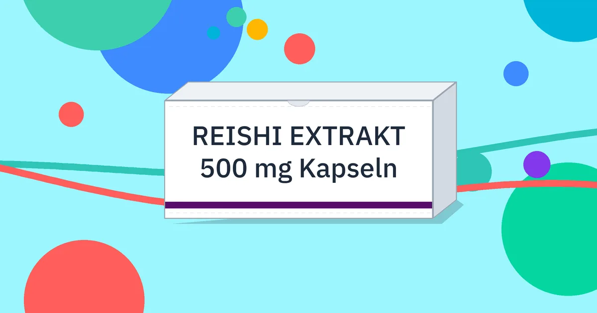 Symbolbild: Packung mit der Aufschrift REISHI EXTRAKT 500 mg Kapseln (PZN 17255595) – Verfügbarkeit und Bezug in Apotheken in Frankfurt am Main