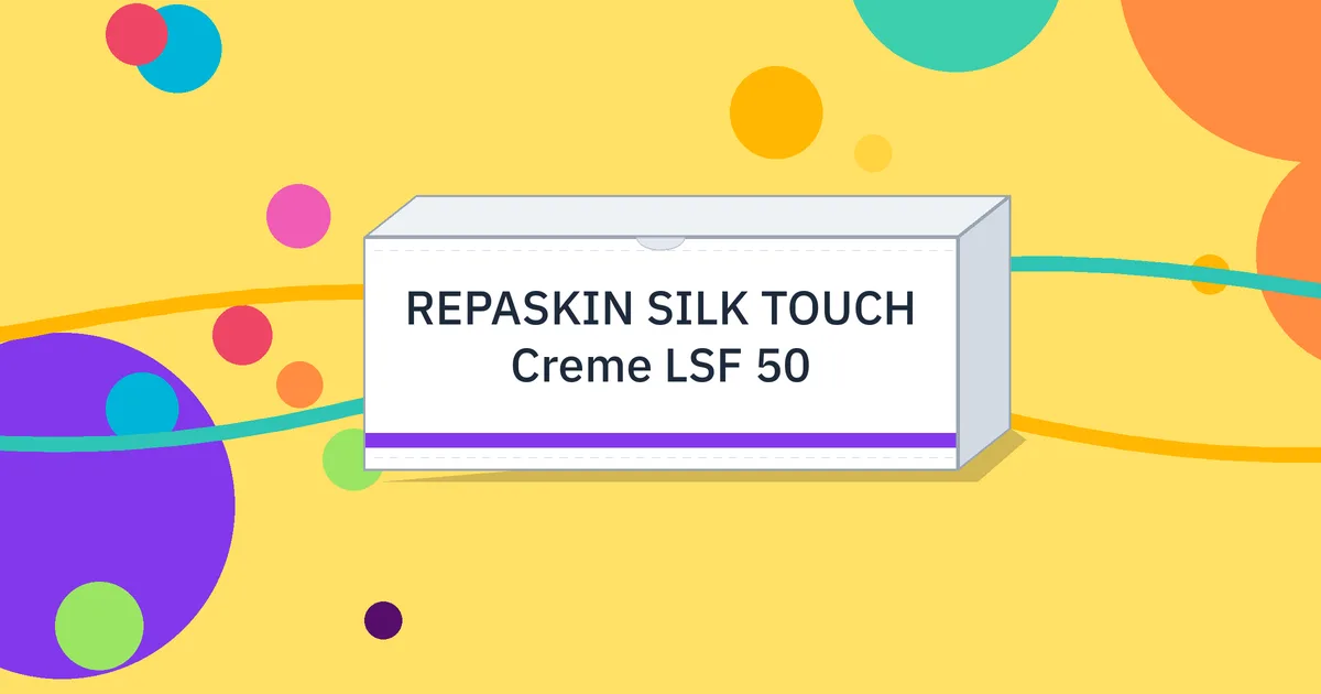 Symbolbild: Packung mit der Aufschrift REPASKIN SILK TOUCH Creme LSF 50 (PZN 18719714) – Verfügbarkeit und Bezug in Apotheken in Frankfurt am Main