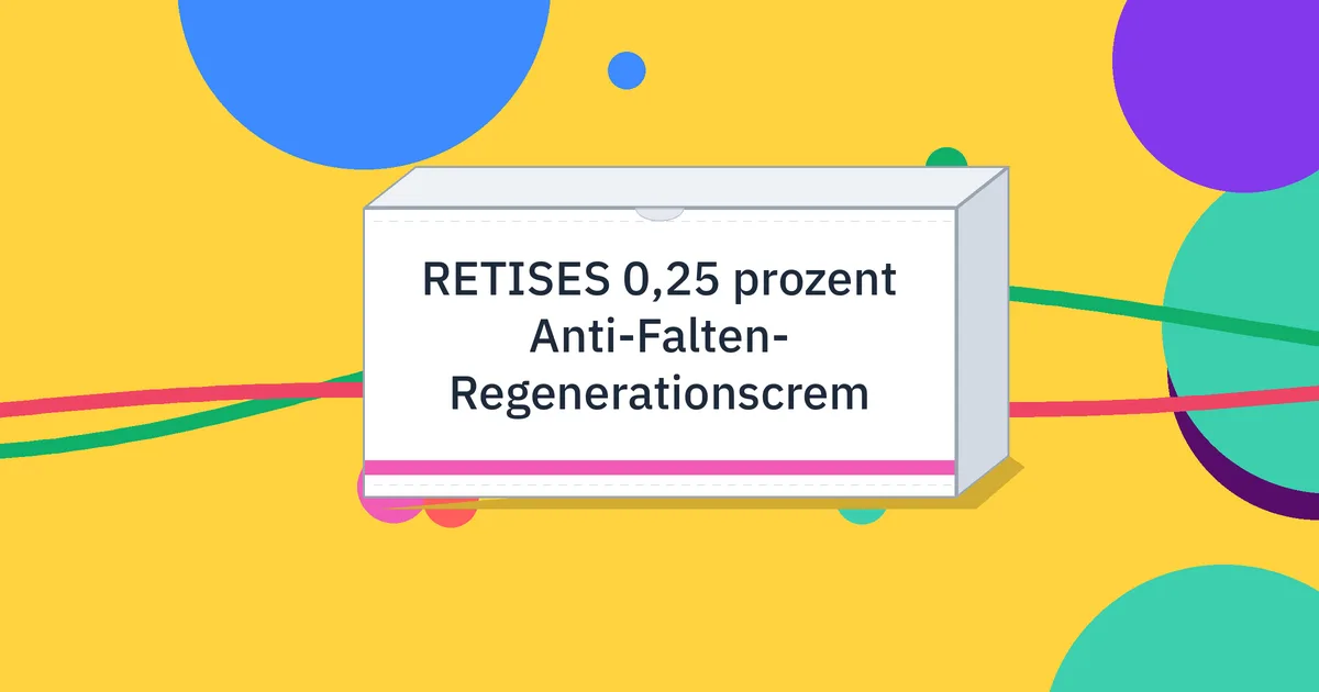 Symbolbild: Packung mit der Aufschrift RETISES 0,25 prozent Anti-Falten-Regenerationscrem (PZN 18099039) – Verfügbarkeit und Bezug in Apotheken in Frankfurt am Main