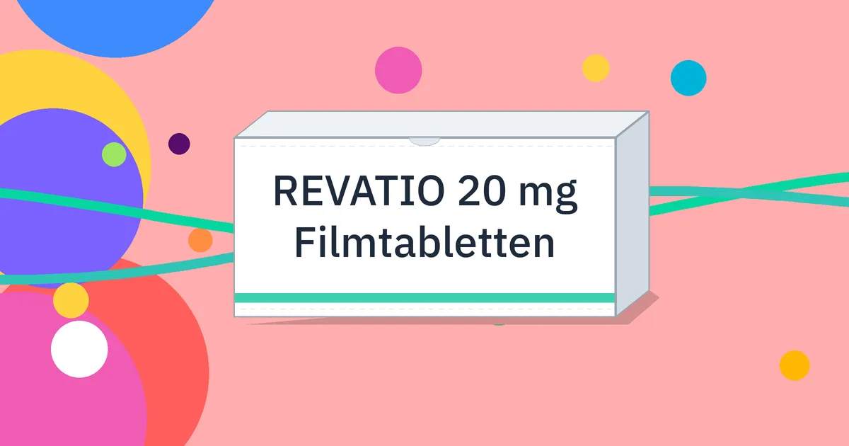Symbolbild: Packung mit der Aufschrift REVATIO 20 mg Filmtabletten (PZN 05500575) – Verfügbarkeit und Bezug in Apotheken in Frankfurt am Main