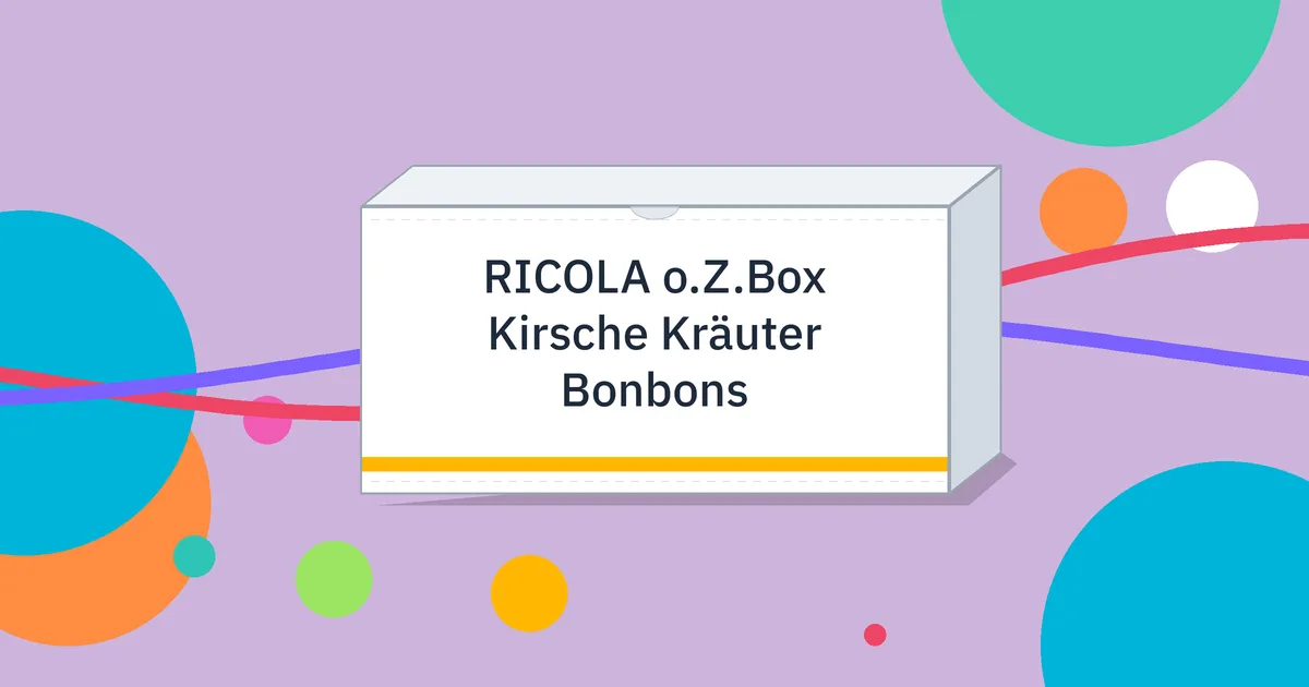 Symbolbild: Packung mit der Aufschrift RICOLA o.Z.Box Kirsche Kräuter Bonbons (PZN 19401026) – Verfügbarkeit und Bezug in Apotheken in Frankfurt am Main