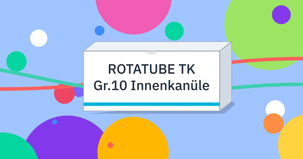 Symbolbild: Packung mit der Aufschrift ROTATUBE TK Gr.10 Innenkanüle (PZN 20925349) – Verfügbarkeit und Bezug in Apotheken in Frankfurt am Main