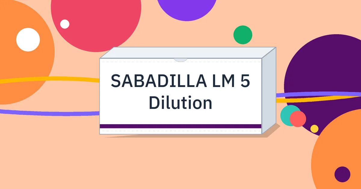 Symbolbild: Packung mit der Aufschrift SABADILLA LM 5 Dilution (PZN 13174500) – Verfügbarkeit und Bezug in Apotheken in Frankfurt am Main