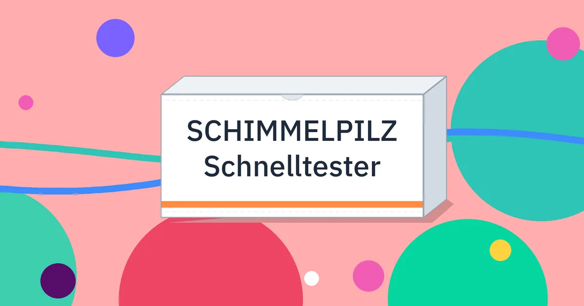 Symbolbild: Packung mit der Aufschrift SCHIMMELPILZ Schnelltester (PZN 03800468) – Verfügbarkeit und Bezug in Apotheken in Frankfurt am Main