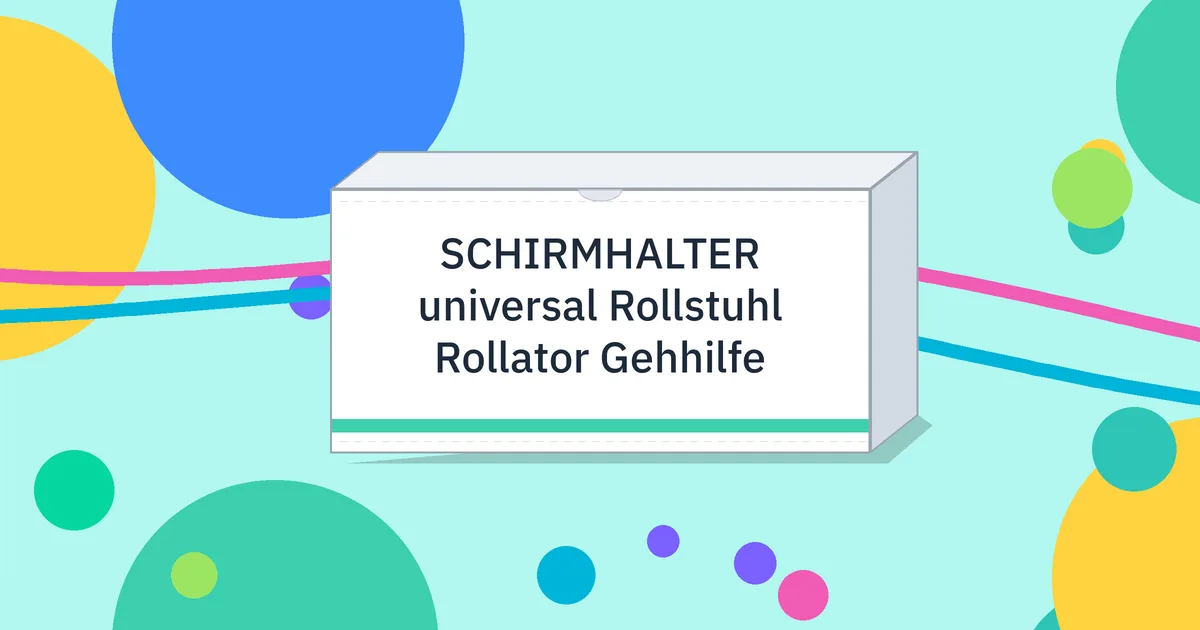 Symbolbild: Packung mit der Aufschrift SCHIRMHALTER universal Rollstuhl Rollator Gehhilfe (PZN 11350358) – Verfügbarkeit und Bezug in Apotheken in Frankfurt am Main