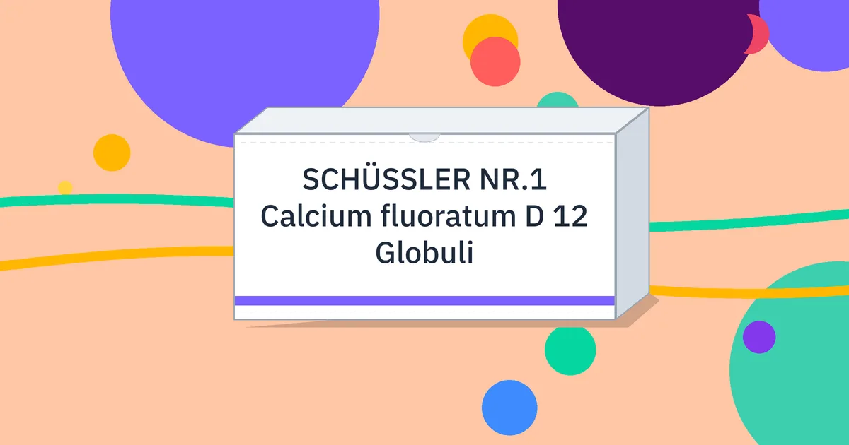 Symbolbild: Packung mit der Aufschrift SCHÜSSLER NR.1 Calcium fluoratum D 12 Globuli (PZN 18111823) – Verfügbarkeit und Bezug in Apotheken in Frankfurt am Main