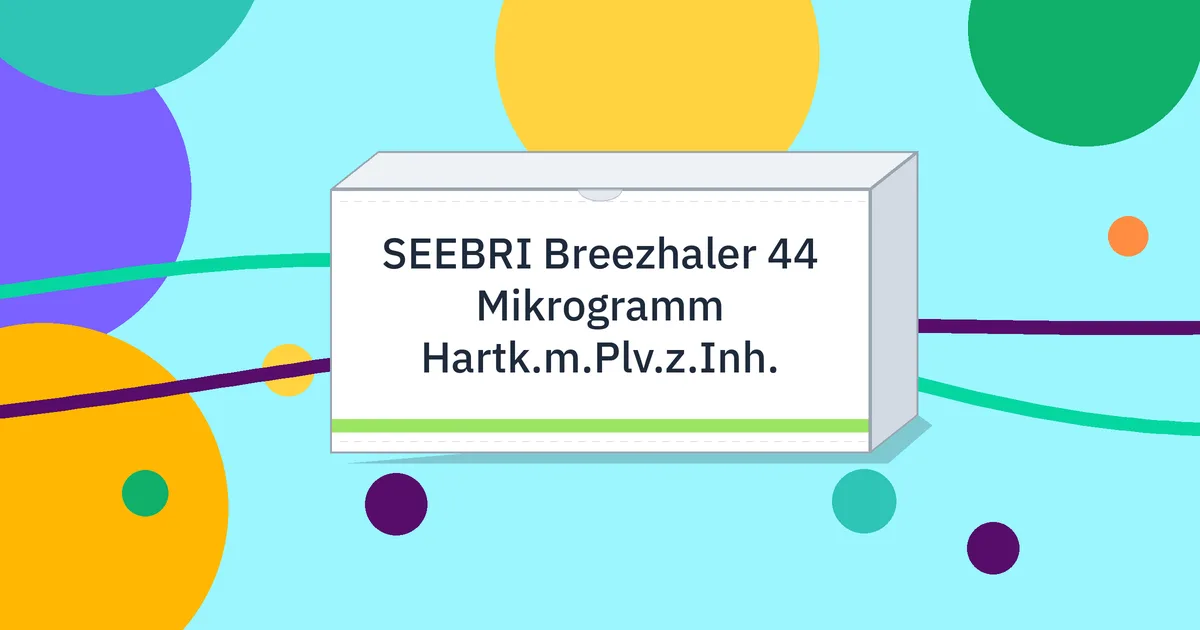 Symbolbild: Packung mit der Aufschrift SEEBRI Breezhaler 44 Mikrogramm Hartk.m.Plv.z.Inh. (PZN 16939736) – Verfügbarkeit und Bezug in Apotheken in Frankfurt am Main