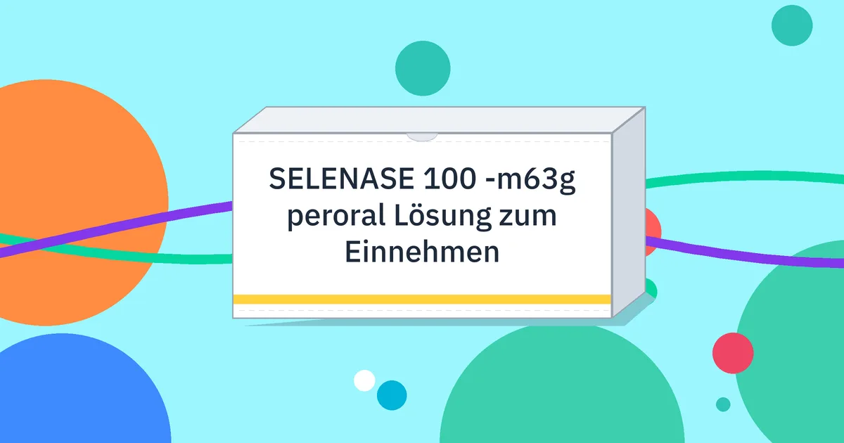 Symbolbild: Packung mit der Aufschrift SELENASE 100 -m63g peroral Lösung zum Einnehmen (PZN 00593684) – Verfügbarkeit und Bezug in Apotheken in Frankfurt am Main