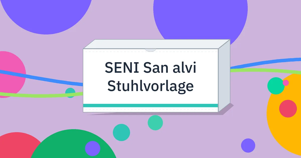 Symbolbild: Packung mit der Aufschrift SENI San alvi Stuhlvorlage (PZN 18329427) – Verfügbarkeit und Bezug in Apotheken in Frankfurt am Main