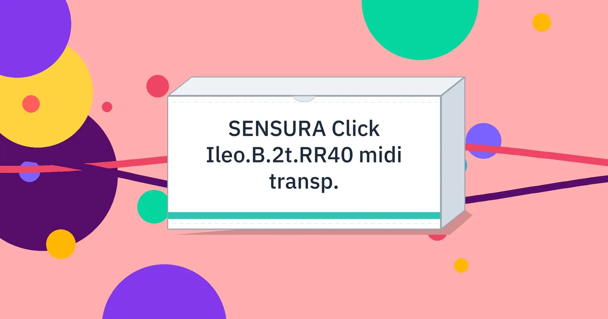 Symbolbild: Packung mit der Aufschrift SENSURA Click Ileo.B.2t.RR40 midi transp. (PZN 03098330) – Verfügbarkeit und Bezug in Apotheken in Frankfurt am Main