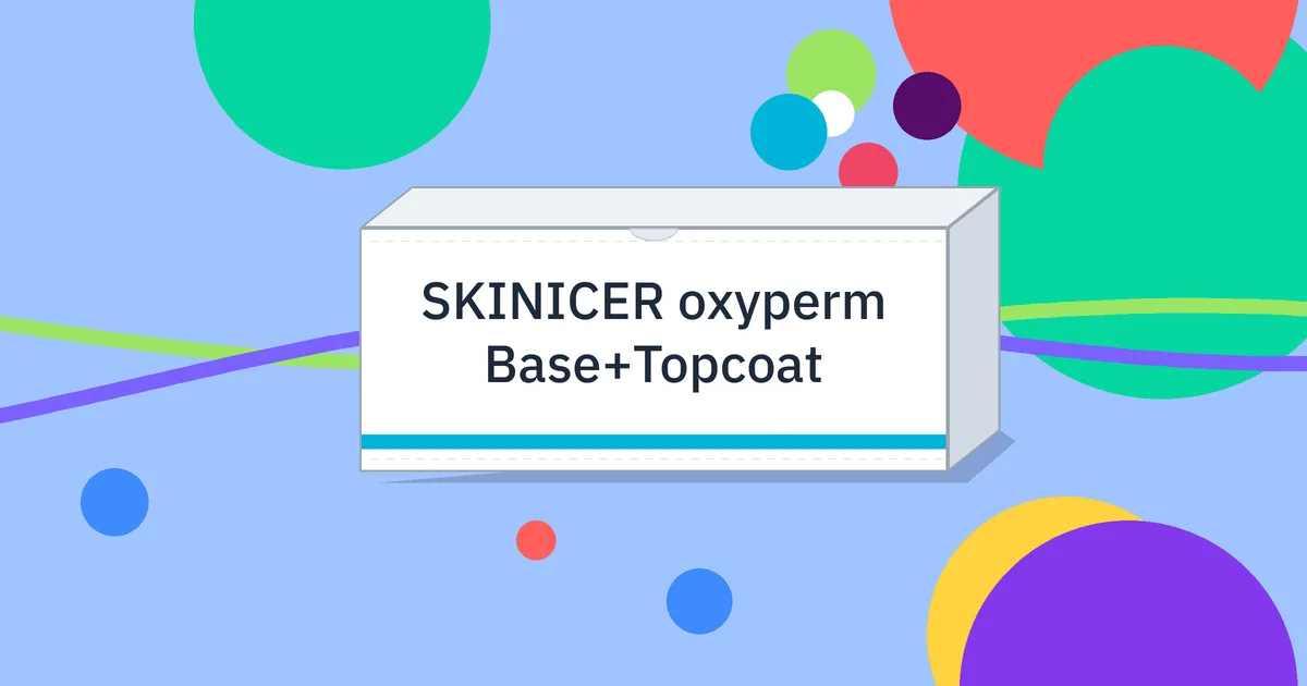Symbolbild: Packung mit der Aufschrift SKINICER oxyperm Base+Topcoat (PZN 12903925) – Verfügbarkeit und Bezug in Apotheken in Frankfurt am Main