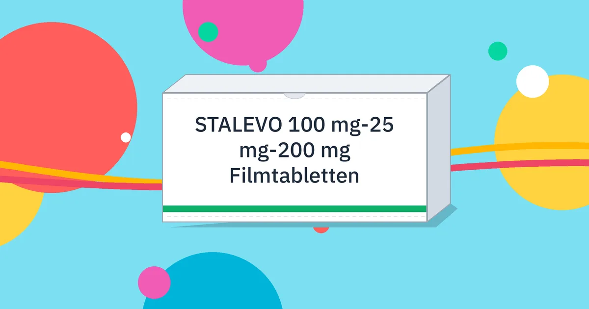 Symbolbild: Packung mit der Aufschrift STALEVO 100 mg-25 mg-200 mg Filmtabletten (PZN 06309626) – Verfügbarkeit und Bezug in Apotheken in Frankfurt am Main