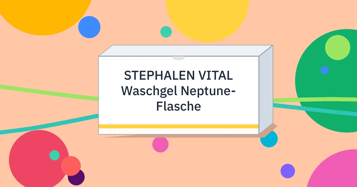 Symbolbild: Packung mit der Aufschrift STEPHALEN VITAL Waschgel Neptune-Flasche (PZN 08821274) – Verfügbarkeit und Bezug in Apotheken in Frankfurt am Main