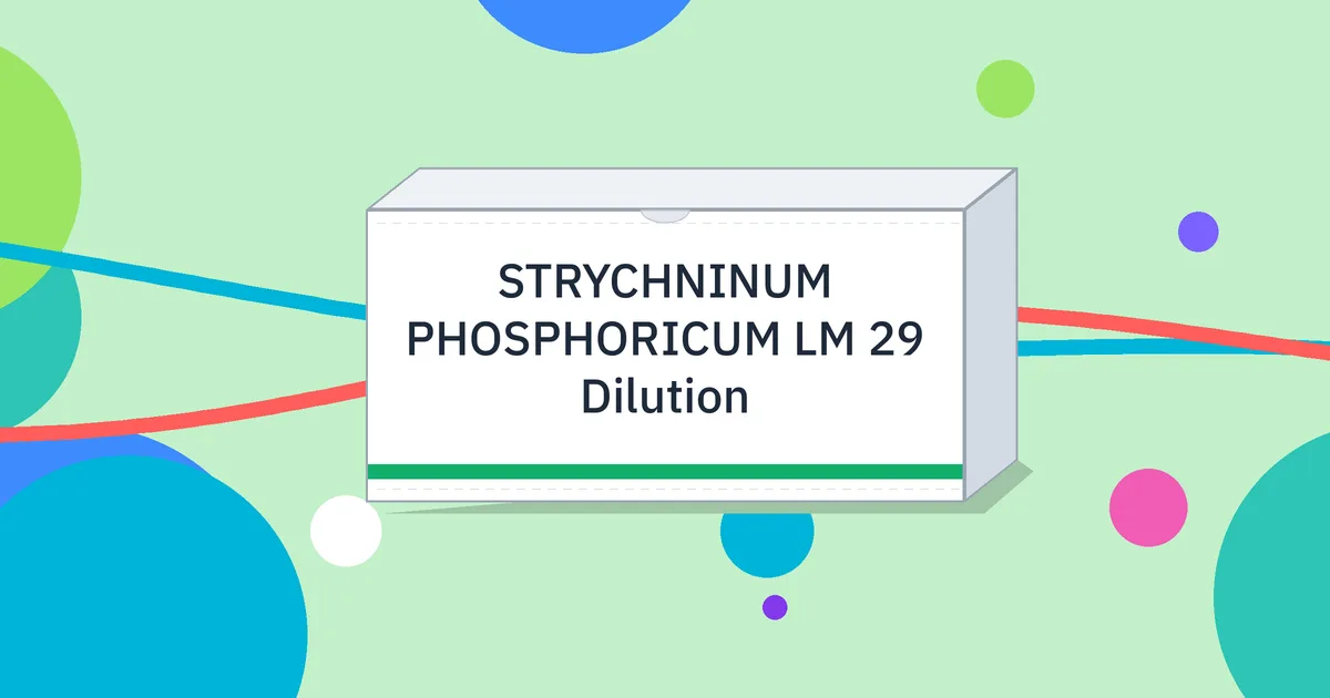 Symbolbild: Packung mit der Aufschrift STRYCHNINUM PHOSPHORICUM LM 29 Dilution (PZN 13207398) – Verfügbarkeit und Bezug in Apotheken in Frankfurt am Main