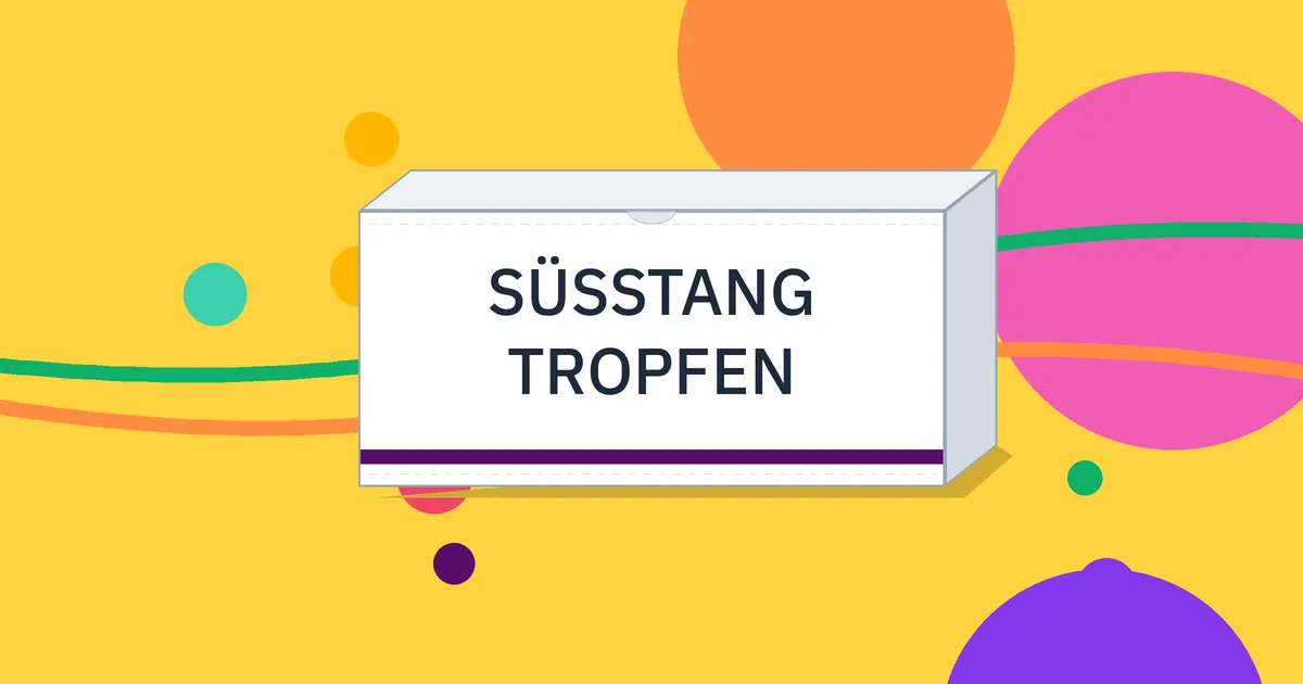 Symbolbild: Packung mit der Aufschrift SÜSSTANG TROPFEN (PZN 14284171) – Verfügbarkeit und Bezug in Apotheken in Frankfurt am Main