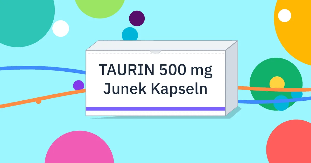 Symbolbild: Packung mit der Aufschrift TAURIN 500 mg Junek Kapseln (PZN 00135438) – Verfügbarkeit und Bezug in Apotheken in Frankfurt am Main
