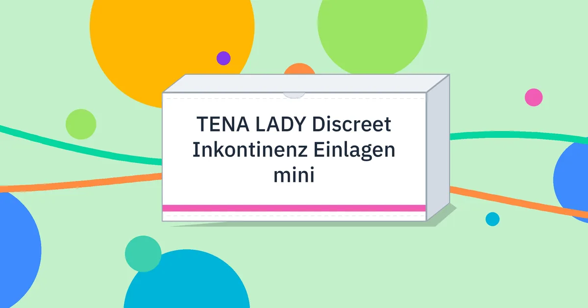 Symbolbild: Packung mit der Aufschrift TENA LADY Discreet Inkontinenz Einlagen mini (PZN 12365847) – Verfügbarkeit und Bezug in Apotheken in Frankfurt am Main