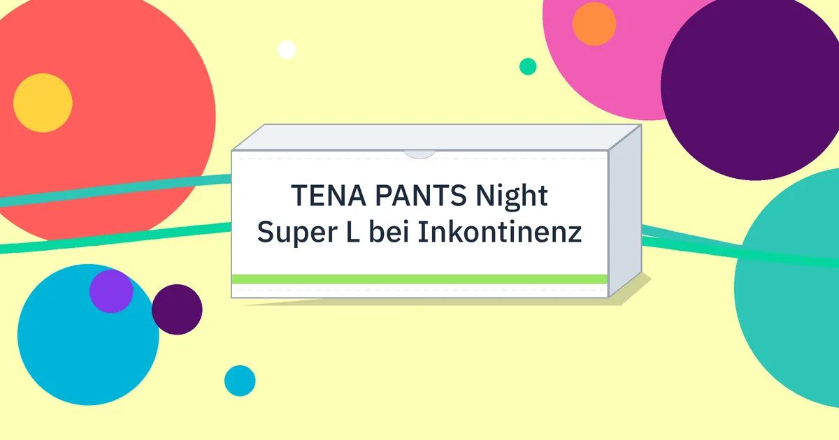 Symbolbild: Packung mit der Aufschrift TENA PANTS Night Super L bei Inkontinenz (PZN 16395147) – Verfügbarkeit und Bezug in Apotheken in Frankfurt am Main