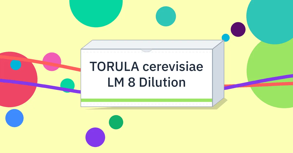 Symbolbild: Packung mit der Aufschrift TORULA cerevisiae LM 8 Dilution (PZN 13225692) – Verfügbarkeit und Bezug in Apotheken in Frankfurt am Main