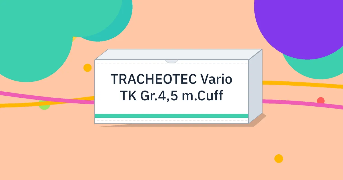 Symbolbild: Packung mit der Aufschrift TRACHEOTEC Vario TK Gr.4,5 m.Cuff (PZN 20197424) – Verfügbarkeit und Bezug in Apotheken in Frankfurt am Main