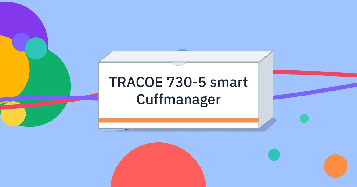 Symbolbild: Packung mit der Aufschrift TRACOE 730-5 smart Cuffmanager (PZN 10094137) – Verfügbarkeit und Bezug in Apotheken in Frankfurt am Main